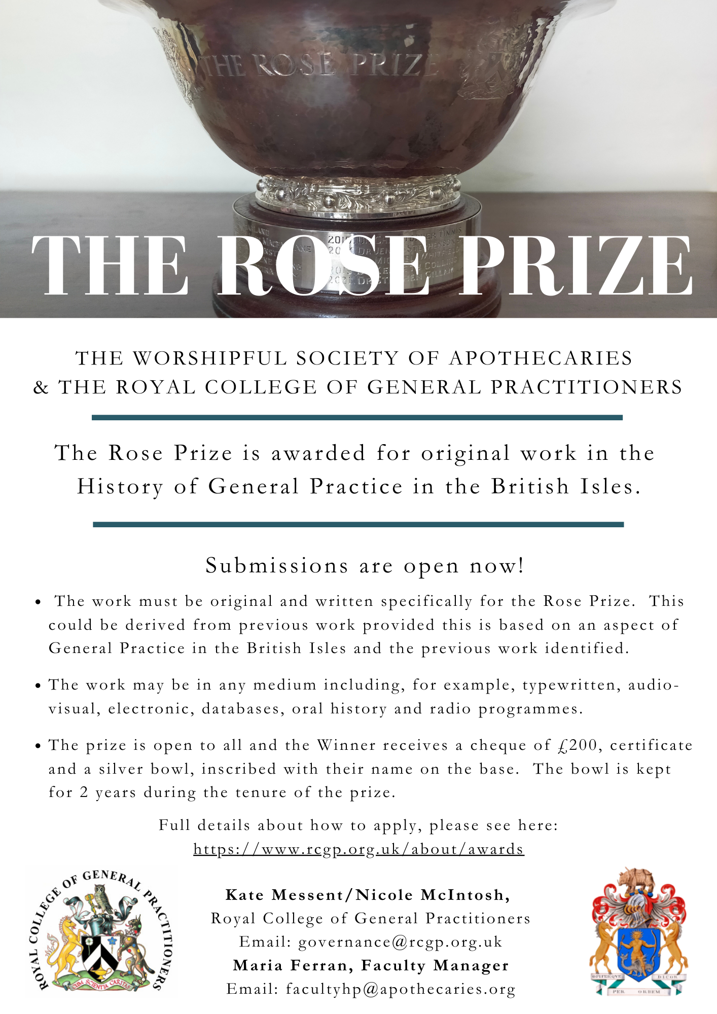 The Rose Prize 2023 - Society of Apothecaries